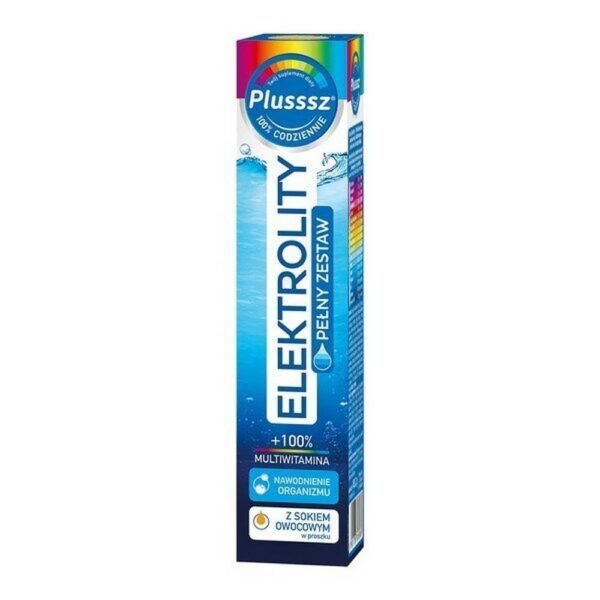 Plusssz electrolytes + 100% multivitamin, effervescent tablets, 24 pcs ...