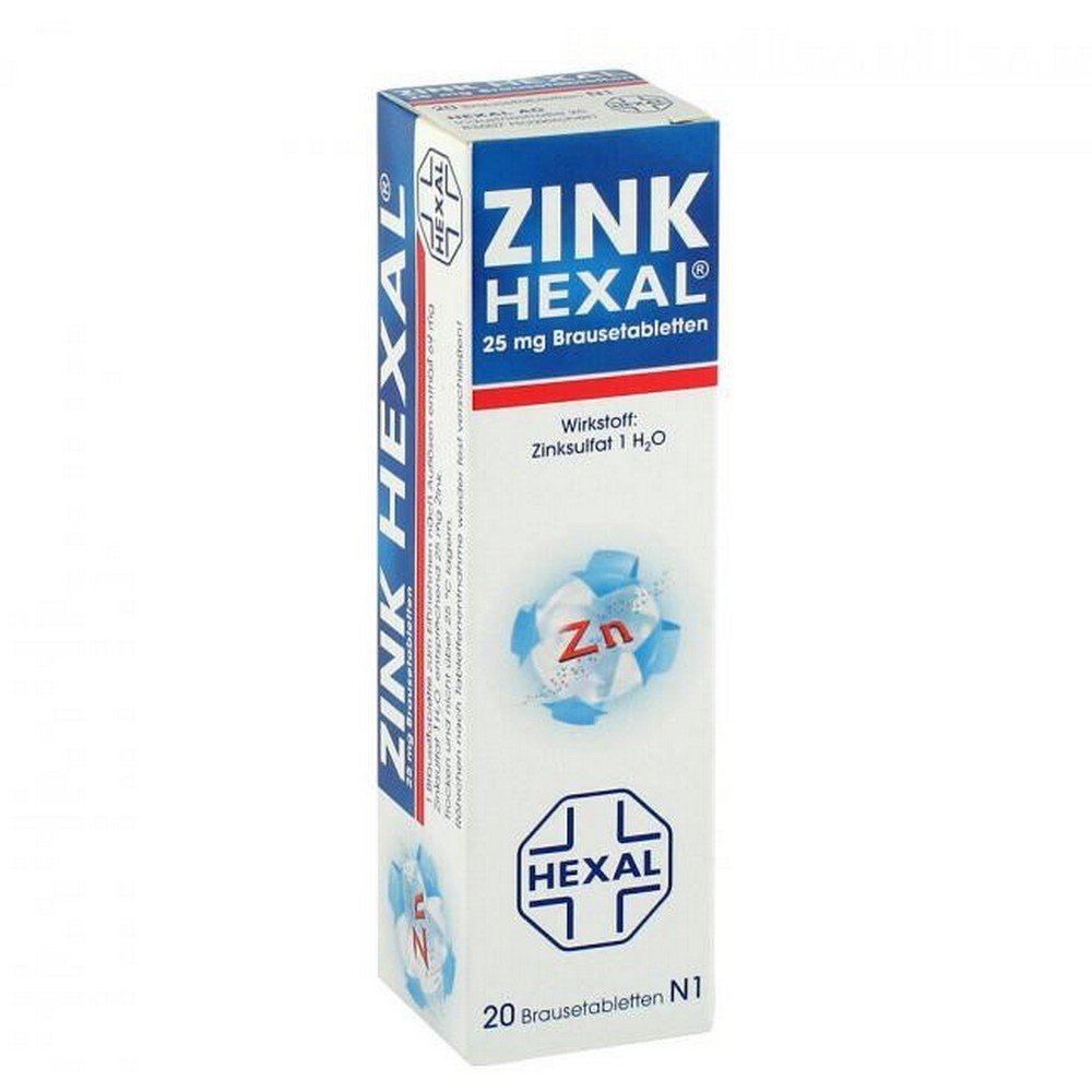 ZINK HEXAL effervescent tablets, 20 pcs - World Wide Shop