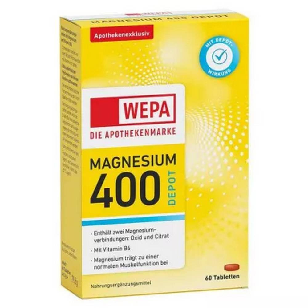 WEPA Magnesium 400 tablets, 60 pcs - World Wide Shop