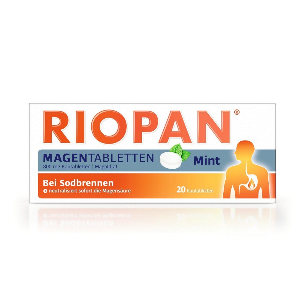 RIOPAN stomach tablets mint 800 mg chewing tablets, 20 pcs - World Wide ...
