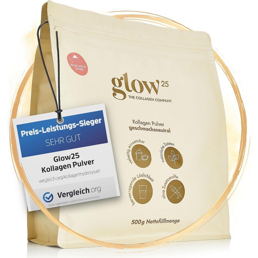 Glow25 Collagen Powder 500g, Kollagenpulver 500 - World Wide Shop